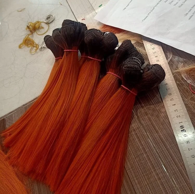 Vietnamese Human Hair Bone Straight Braiding Hair Extensions Double ...