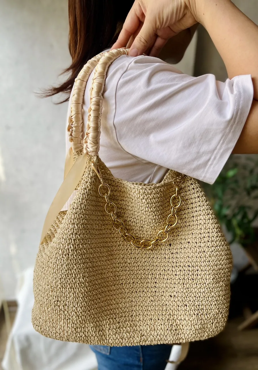 Shop Our Paper Rafia Bag - Bestseller 2024 with Full Accessory Crochet