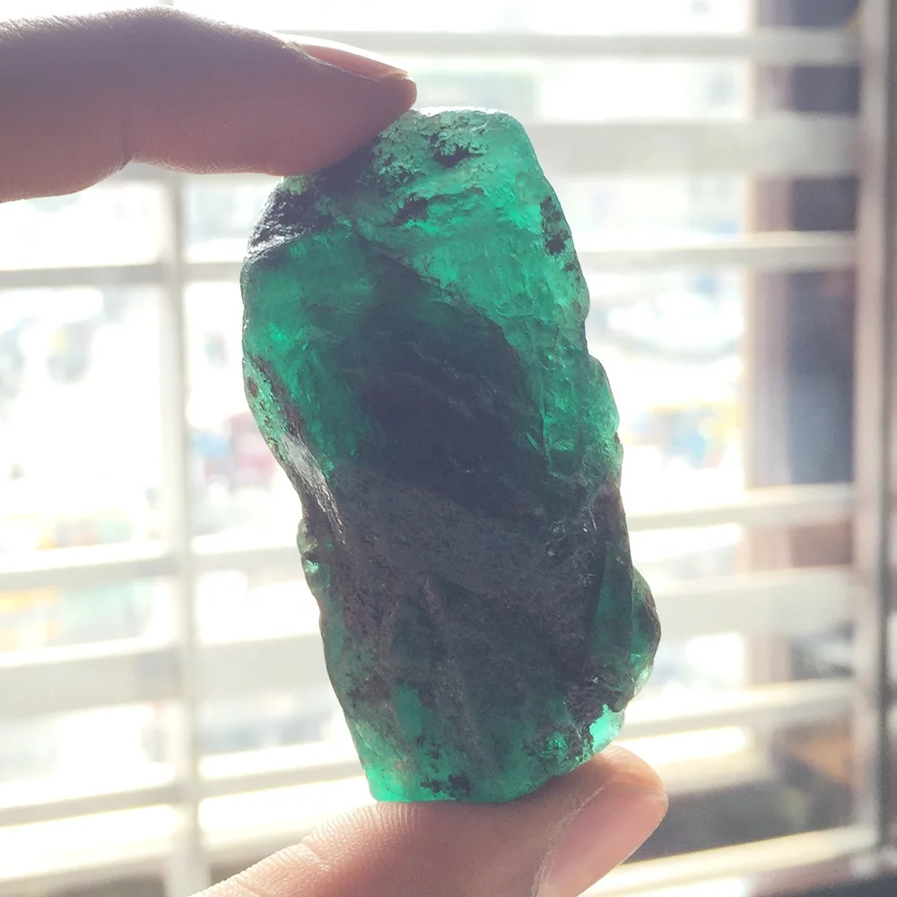 Zambian Emerald Uncut Big Size Rough Loose Gemstone Raw Material - Buy ...