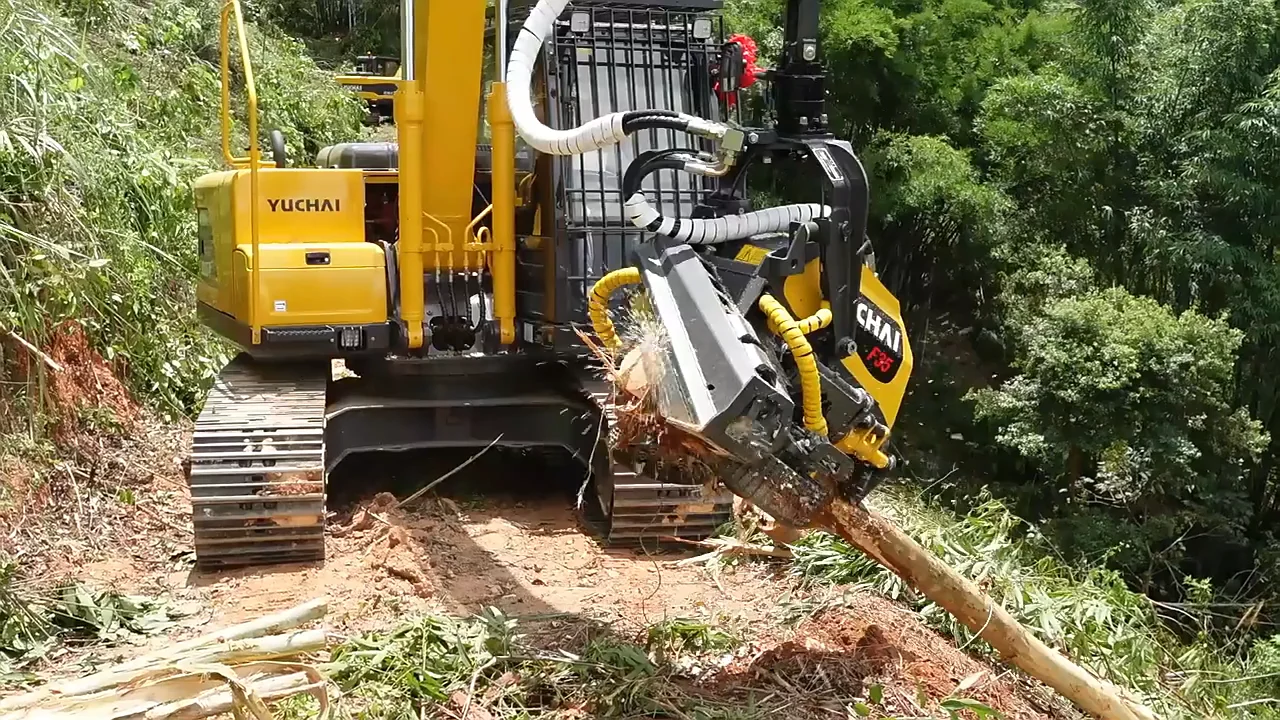 Forest Harvester Wood Cutting Head For Excavator 13 Ton Excavator ...