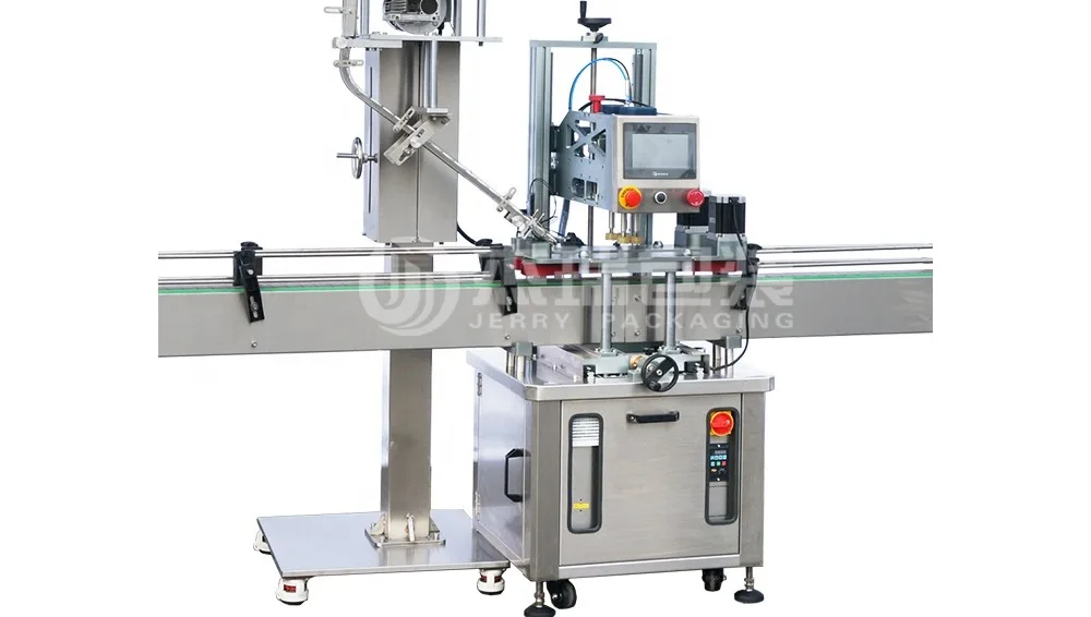 Multi Function Automatic Inline Four Wheel Capper Trigger Pump Cap Bottle Screw Capping Machine ...