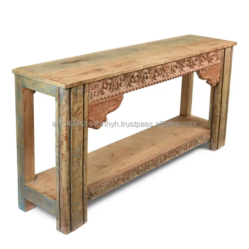 Traditional Entryway Hall Corner Console Table Indian Jodhpur Vintage ...