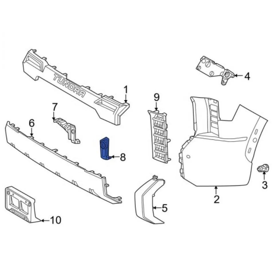 丰田苔原2022原始设备制造商76862-0c030 768620c030汽车配件前保险杠瓦伦斯支架 - Buy 汽车保险杠支架丰田苔原,丰田 ...