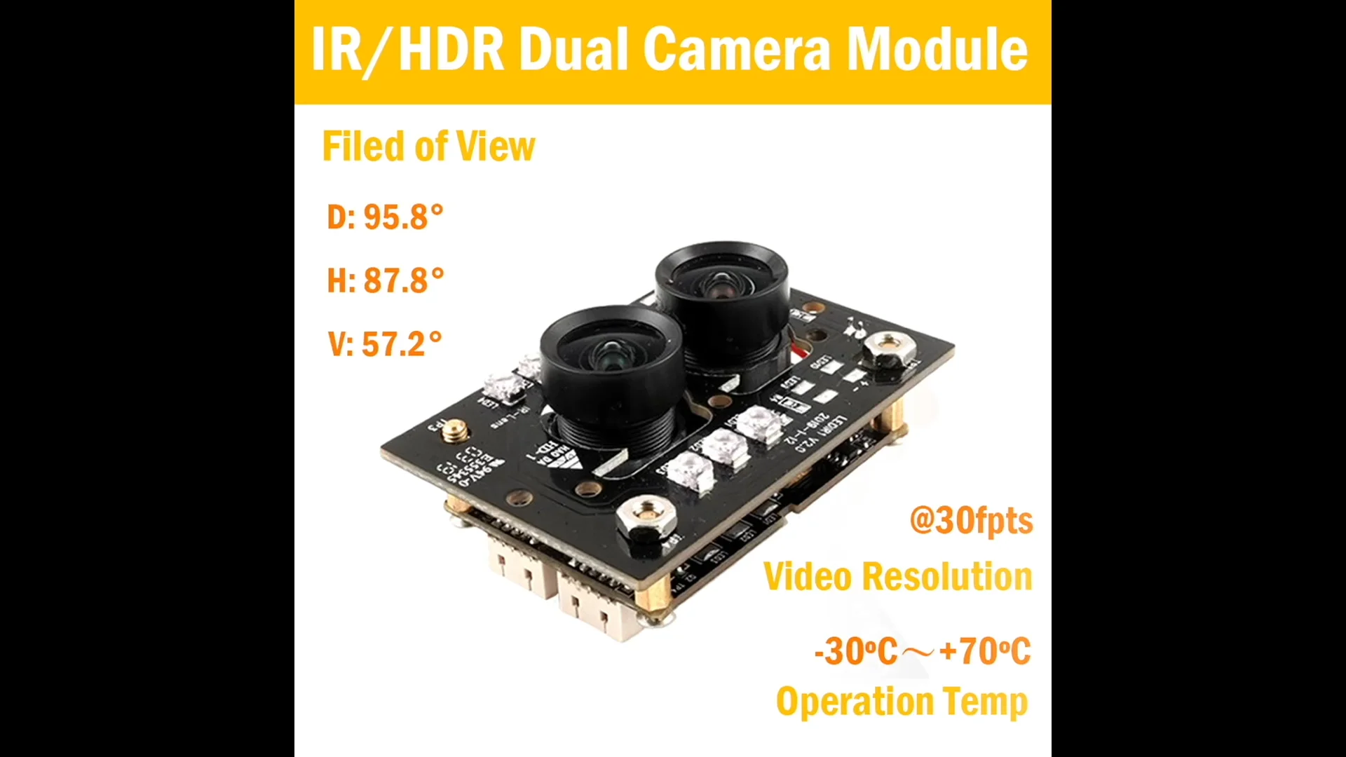Dual Camera Module With Thermal Ir Camera And Face Recognition Camera ...