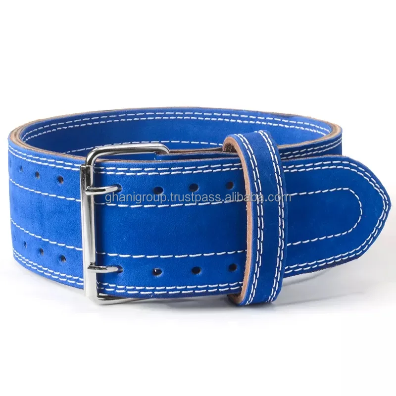 GAF Suede Leather Custom Embroidered Logo Weight Lifting Belt 10mm ...