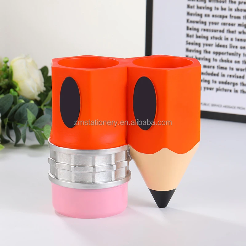 Pencil Shaped Pen Holder Dispenser Shaped Container Pencil Cups Storage ...