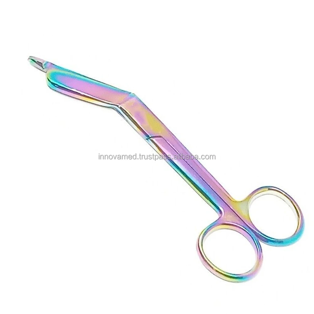 INNOVAMED 4.5 Rainbow Multi-Color Surgical Bandage Scissors Stainless ...