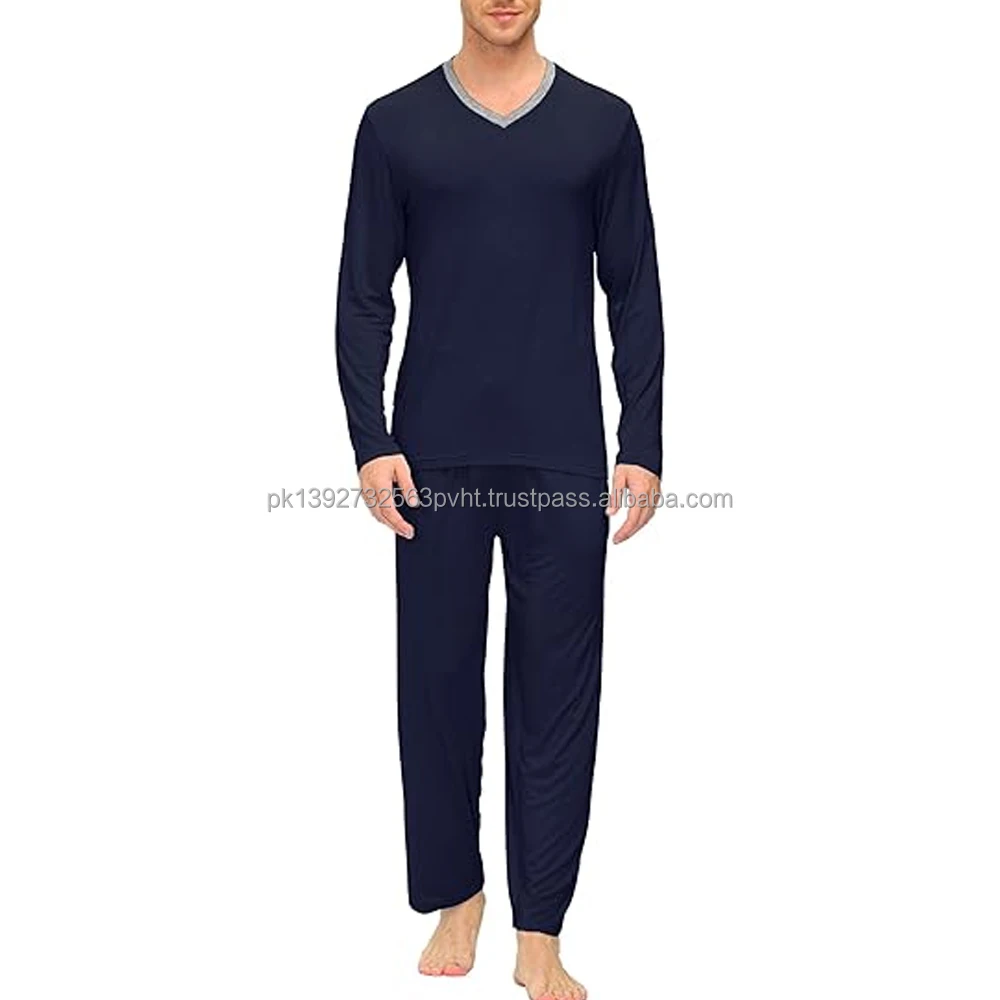 Pijamas Men Breathable Luxury Lounge Wear Custom Pajama Set Satin Pjs 2 ...