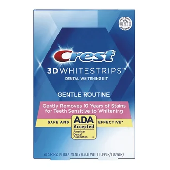 Crest 3d Whitestrips Gentle Routine Teeth Whitening Kit For Sensitive ...