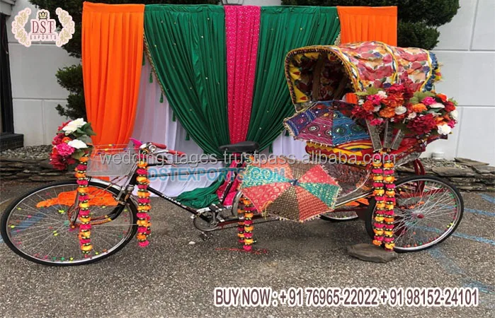 Bollywood Style Bride Groom Entry Rickshaw Unique Style Rickshaw for ...