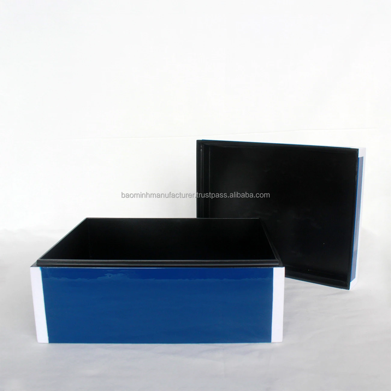 Luxury High Quality Royal Blue Lacquer Jewelry Boxes