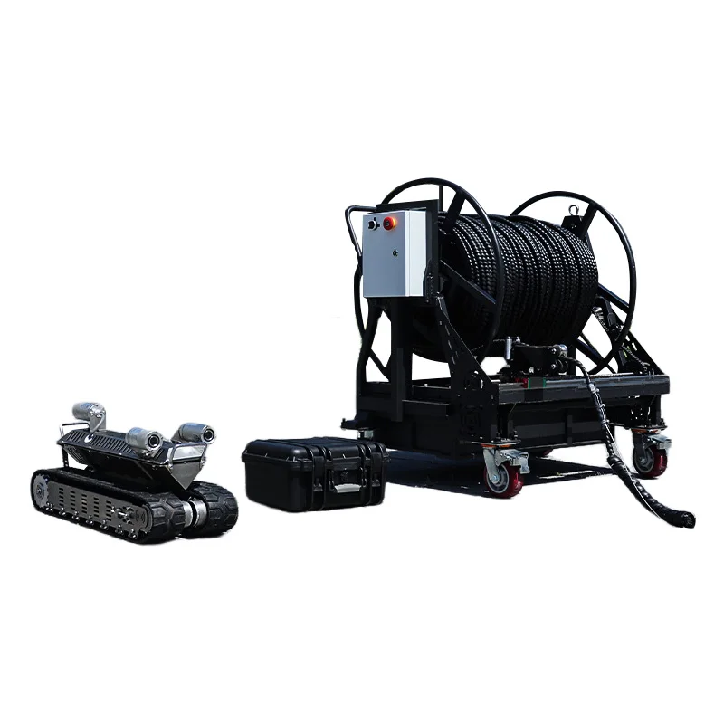 Mini Sewer Pipeline Robot For Pipe Cleaning Root Cutting In Tight ...