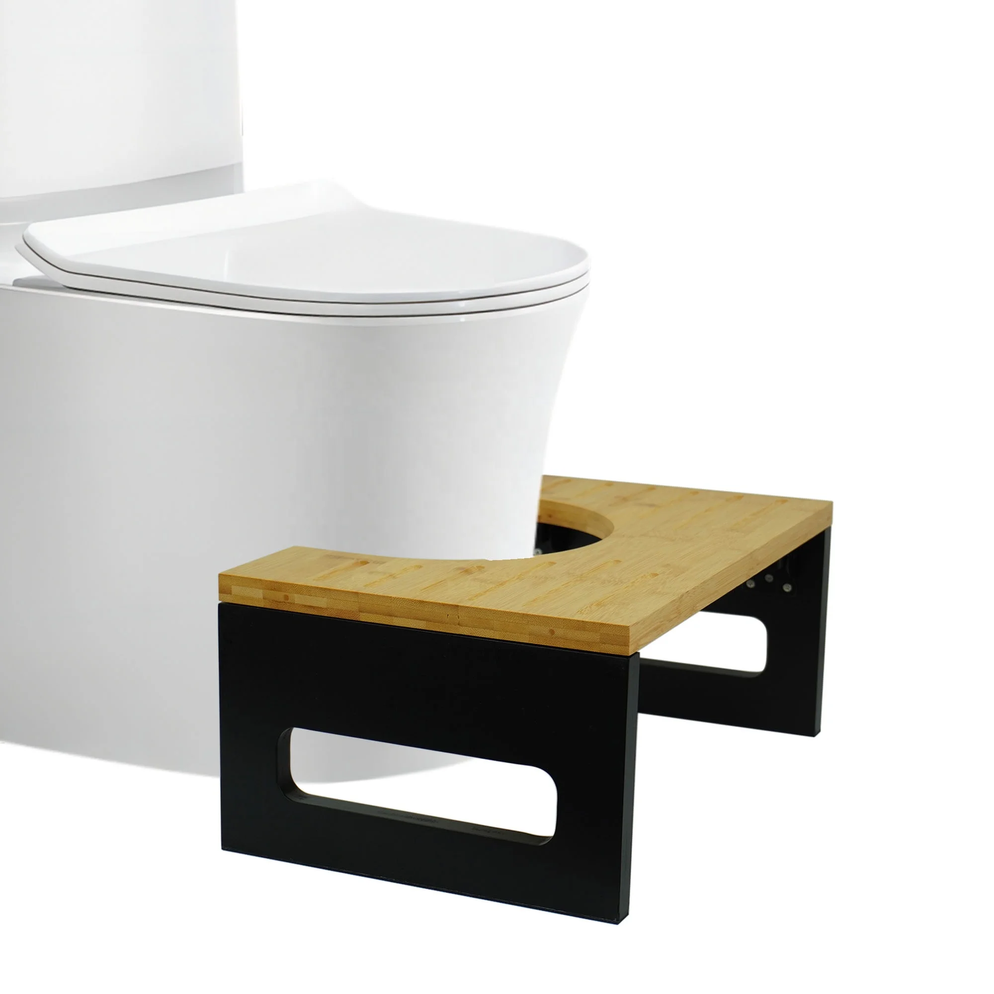 Bamboo Foldable Squat Stool Toilet Stool For Bathroom,Collapsible Poop ...