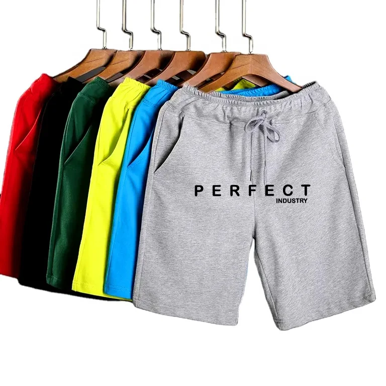 High quality Men,s mixed color 100% cotton board Shorts men's quick-dry ...