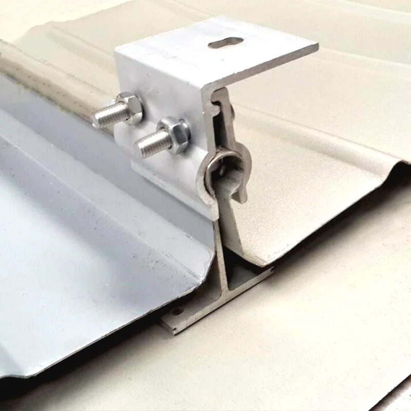 Solar panel clamps photovoltaic solar roof Standing seam roof bracket ...