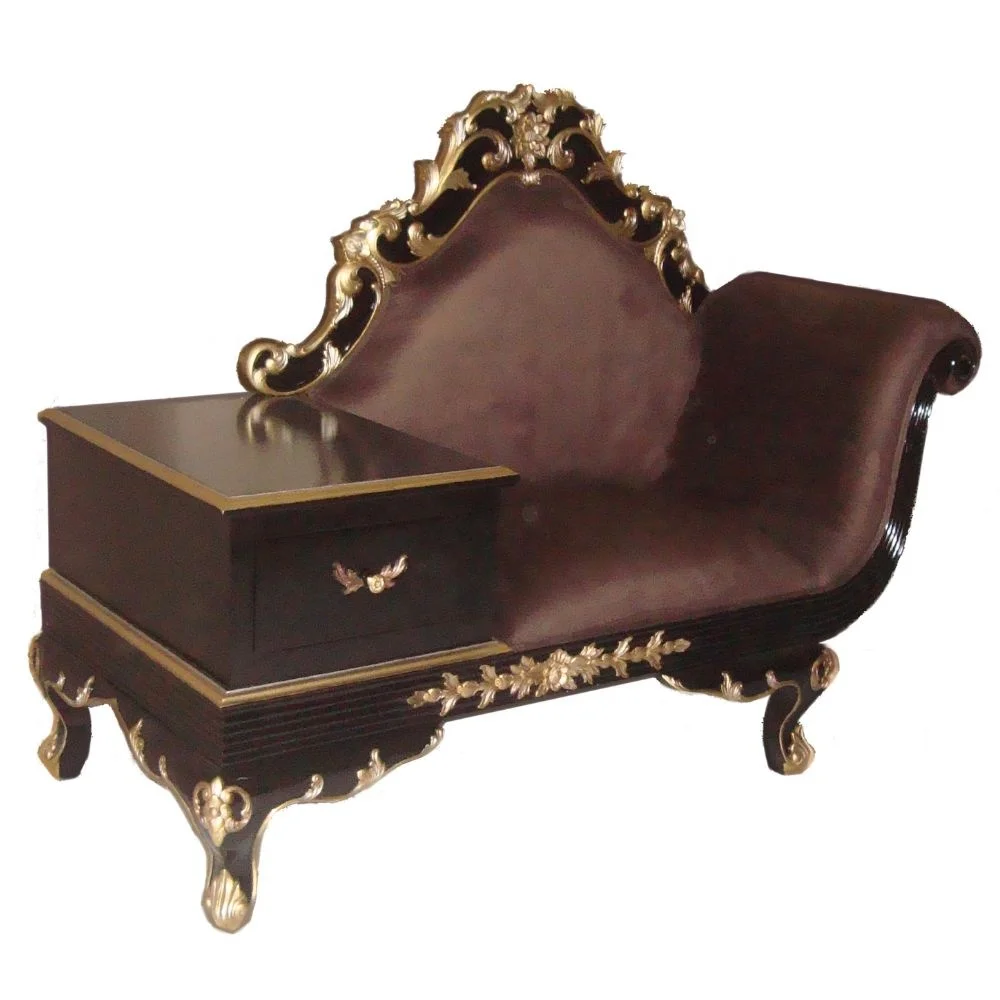 Telephone Sofa - Classic Wooden Frame Upholstered in Suede