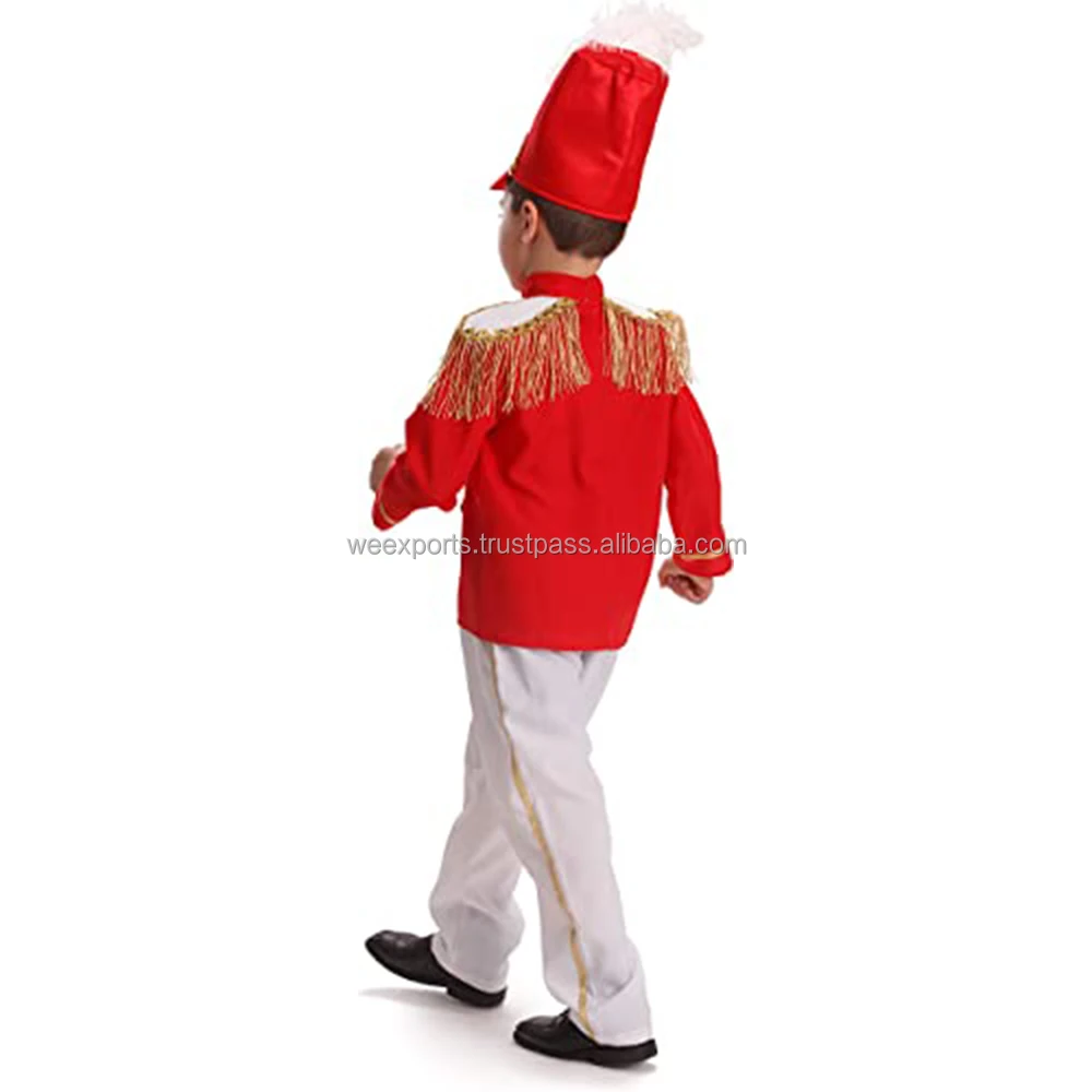 Drum Major Costume For Kids Red Marching Band Uniform By Dress Up ...