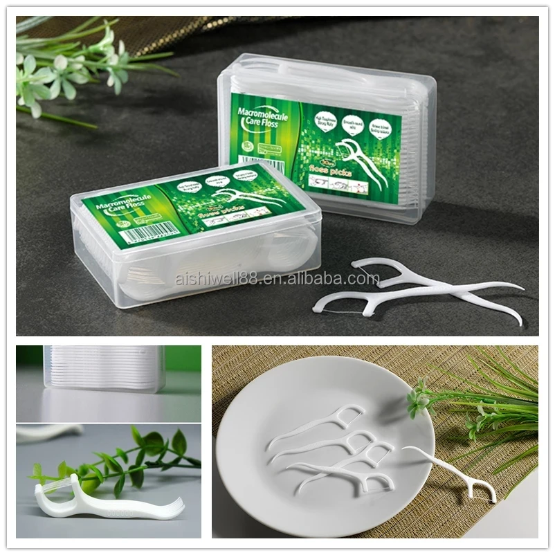 Dental Floss With Square Boxed,A Box Of 50 Sticks Dental Floss Stick ...