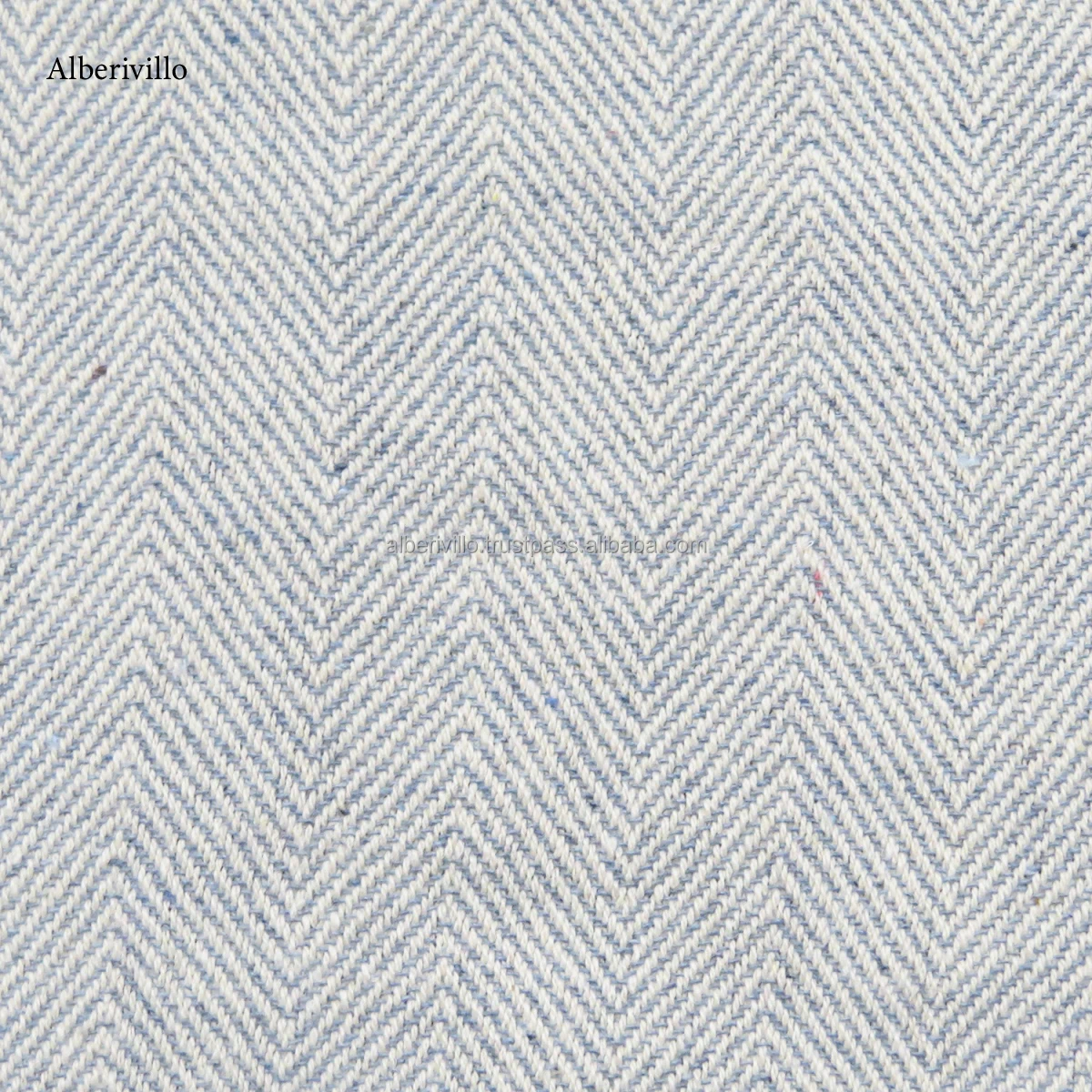 White Herringbone Fabric