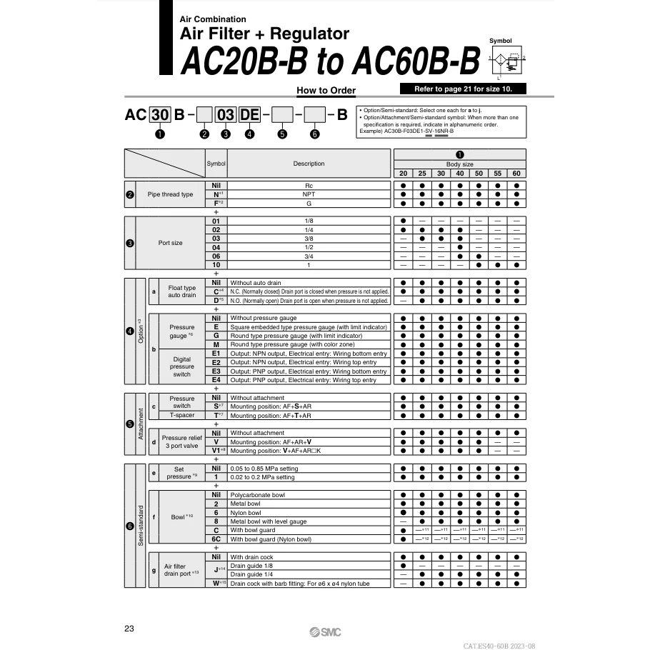 SMC Pneumatics Air Combination AC40B-03E2-V-B Pneumatic Parts| Alibaba.com