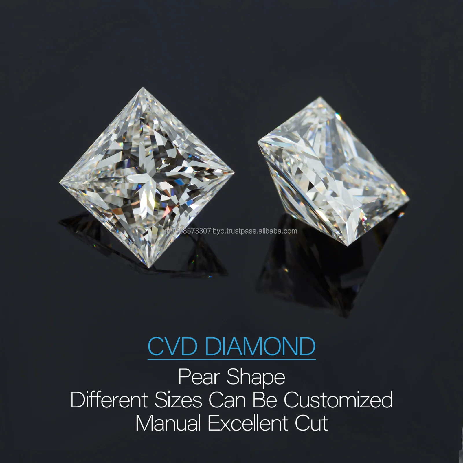 1.5 MM to 5 MM White E Color Vvs1 Princess Cut Stone Small Lab Grown ...