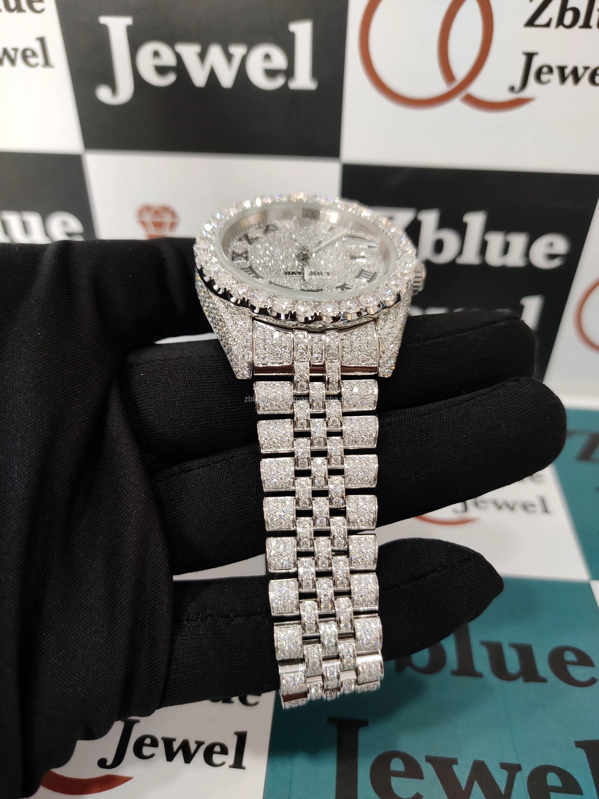 Top Branded Fully Iced Out Vvs Moissanite Diamond Studded Hip Hop Bling ...