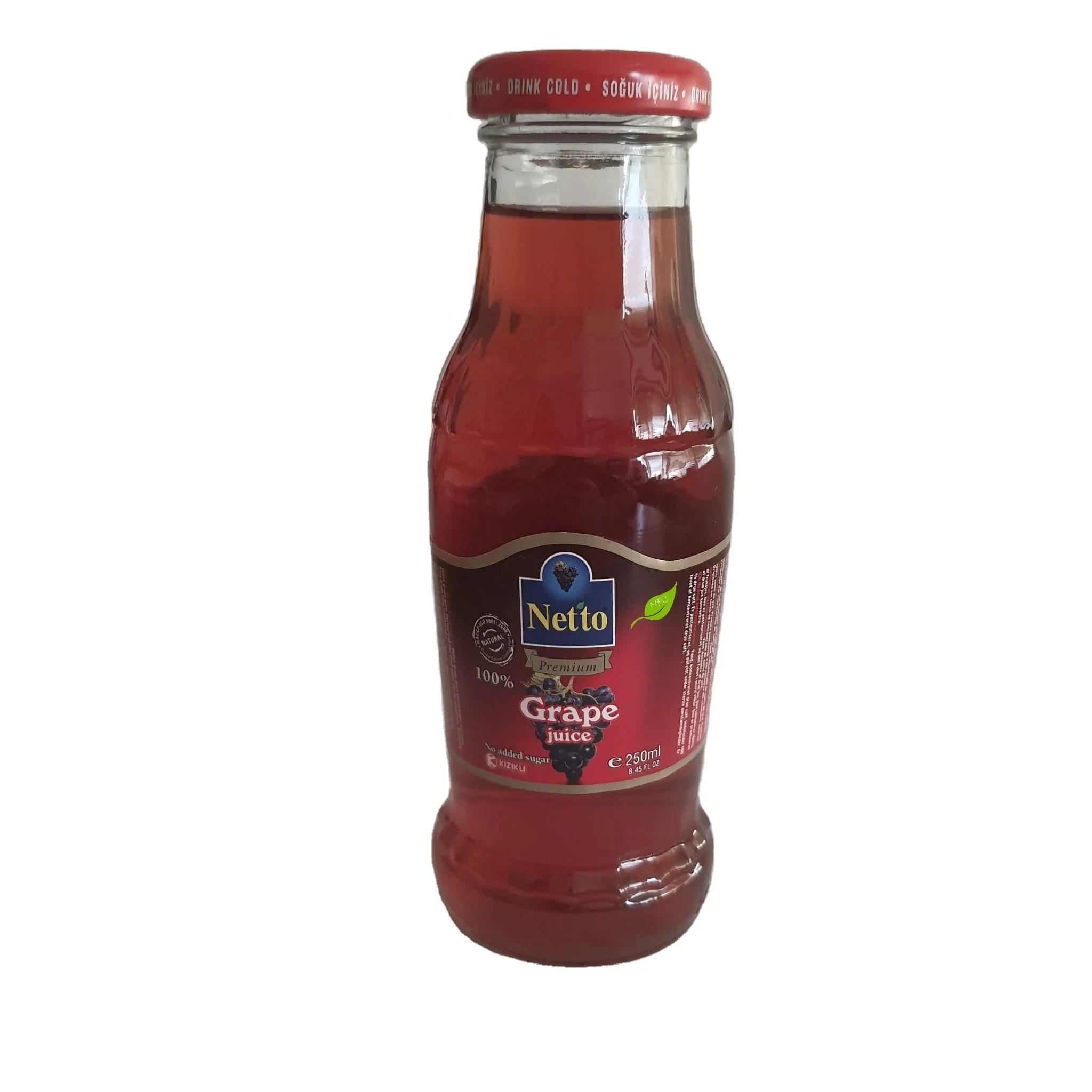 Netto Premium 100% Nfc Red Grape Juice In 250cc Glass Bottle ...