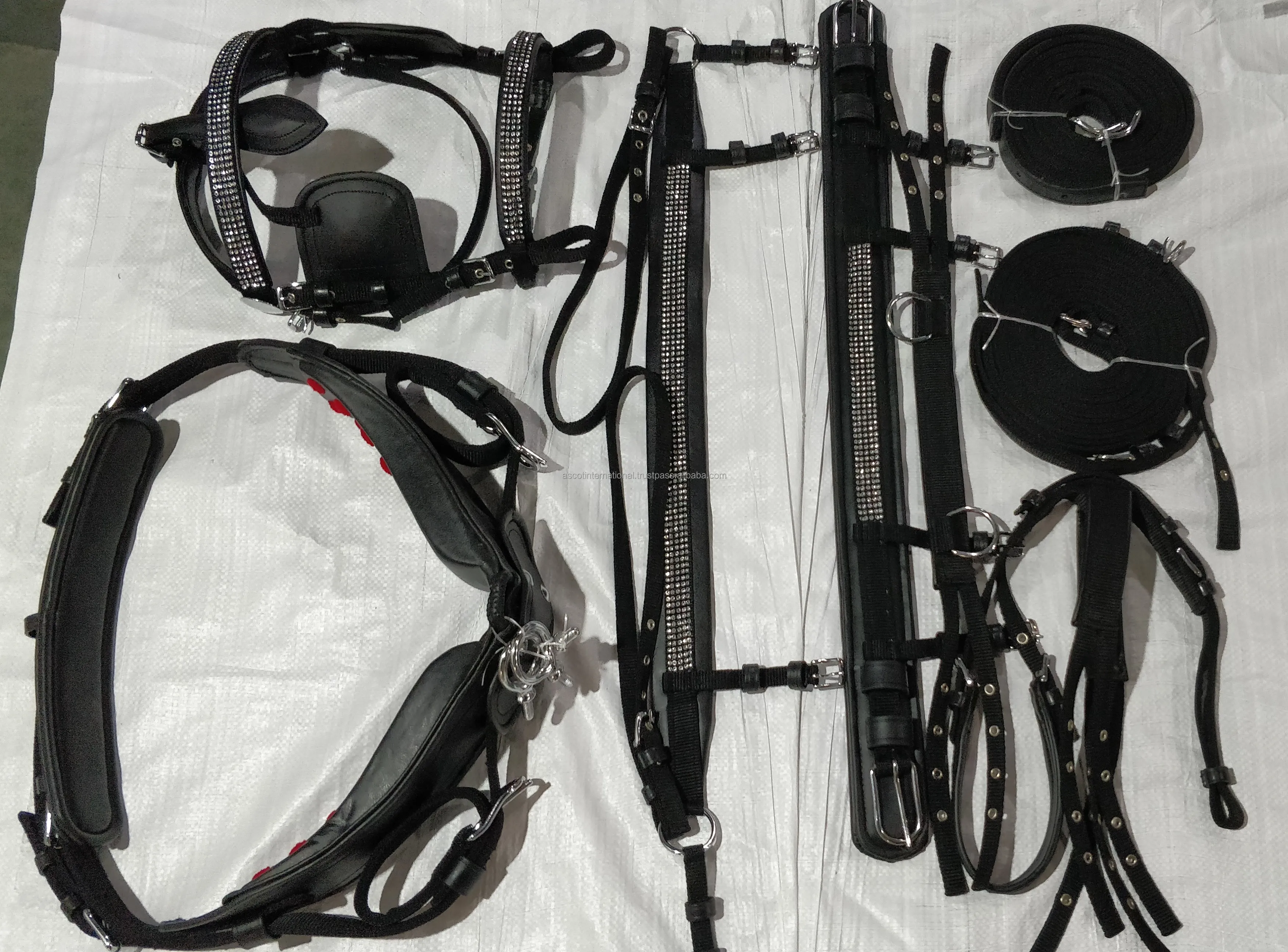Wholesale Pvc Synthetic Horse Harness Complete Set for Horse Riding ...