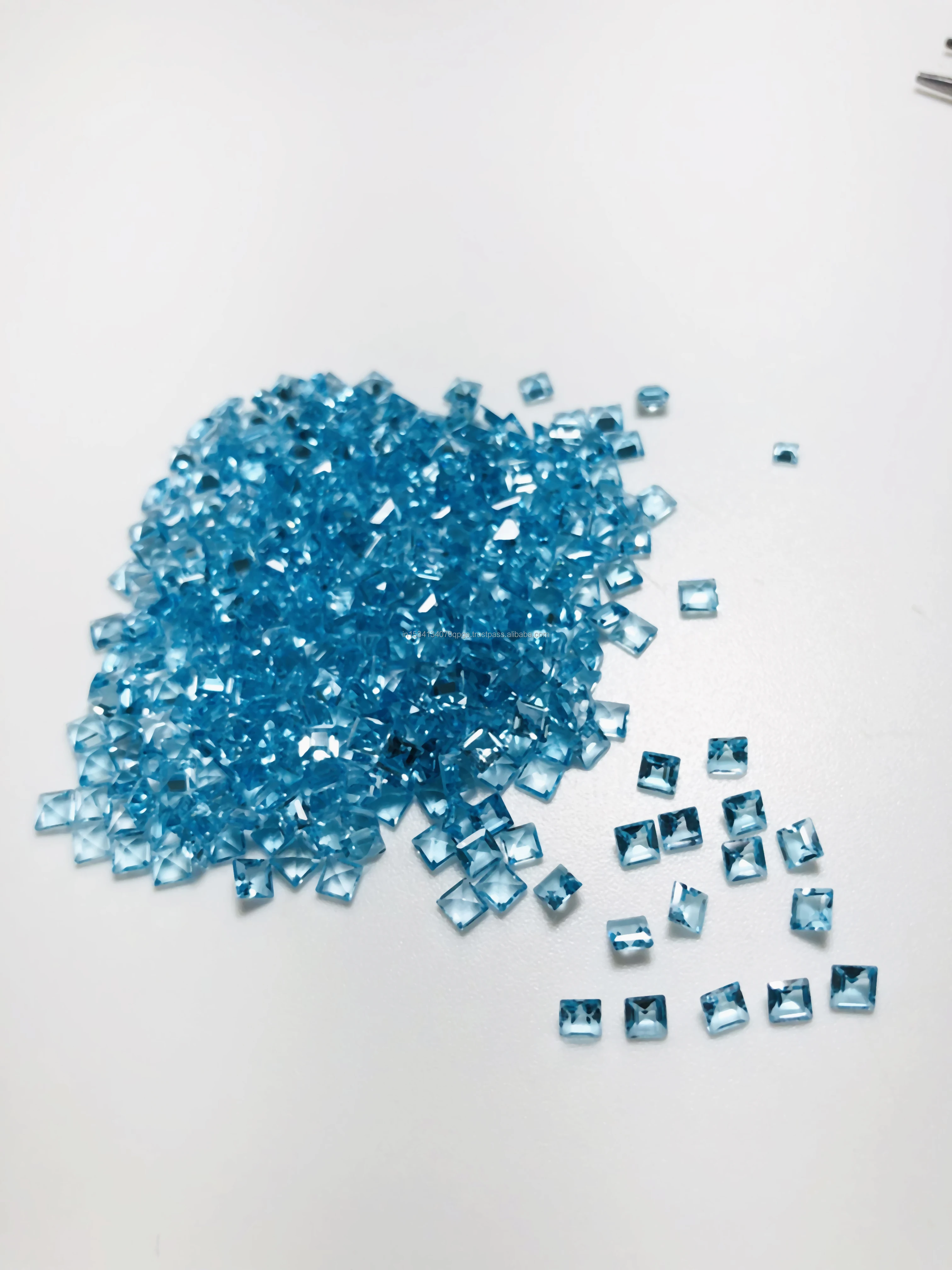 Swiss Blue Topaz Natural Stone Gemstone Top Quality Blue Topaz Square ...