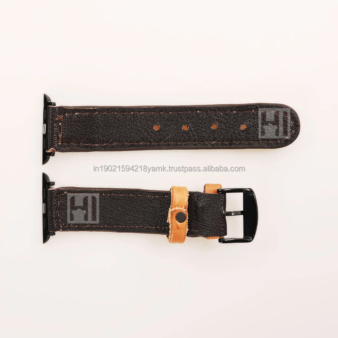 Western Leather hand carving watch strap Grain Replacement Watch Strap ...