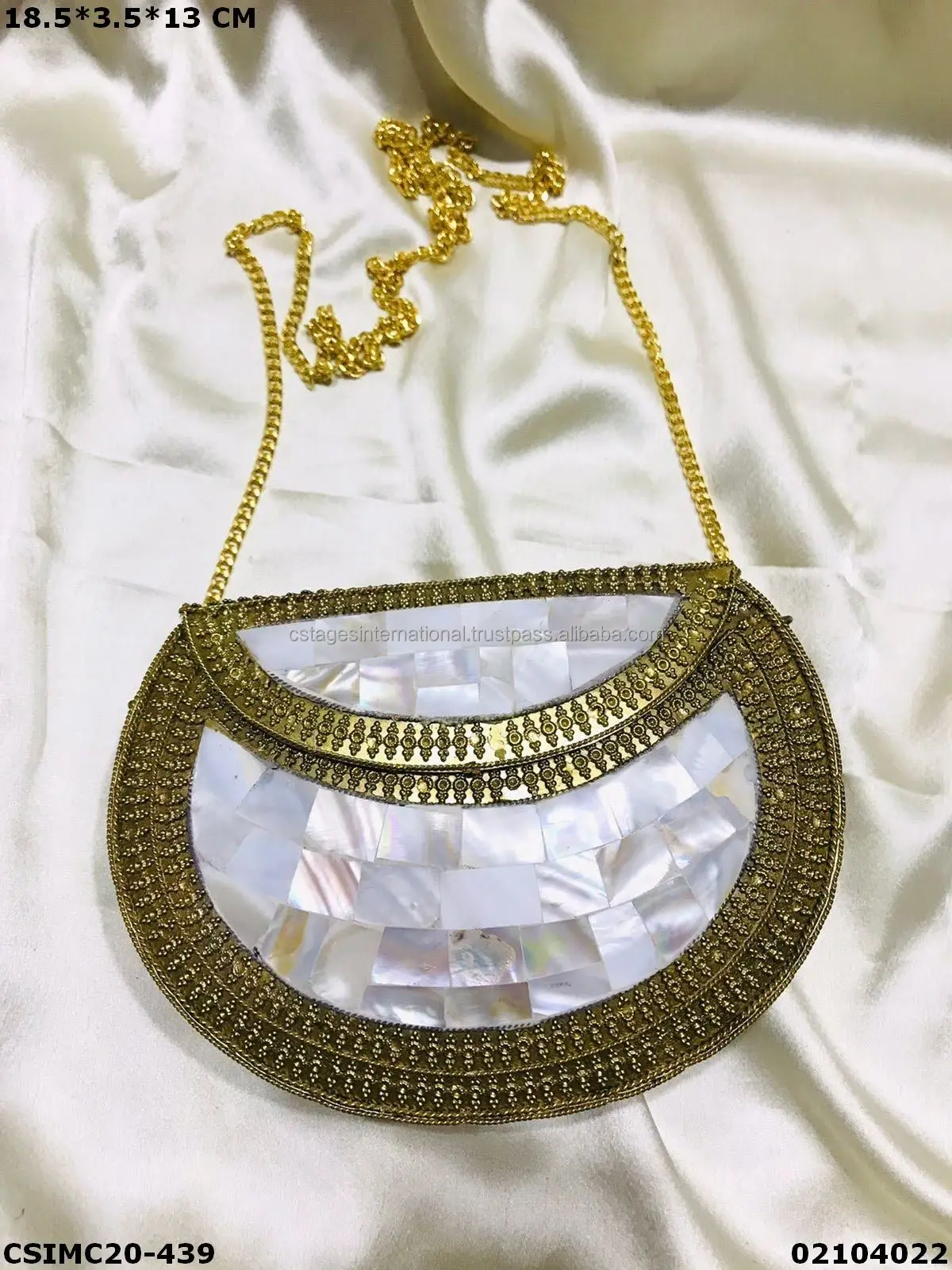 Handmade Designer Shell Metal Mosaic Ladies Evening Clutch Bag ...