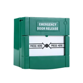 Green Glass Resettable Break Alarm Button Press Fire Alarm Emergency ...