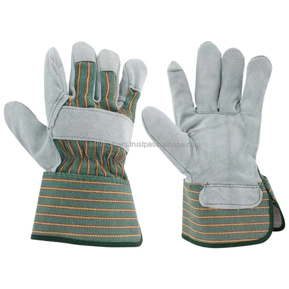 Custom Made Labor Protection Cow Skin Working Leather Gloves For ...