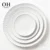 Ohere White Wedding Beads Rim Ceramic Dinnerware Set Restaurant Party ...