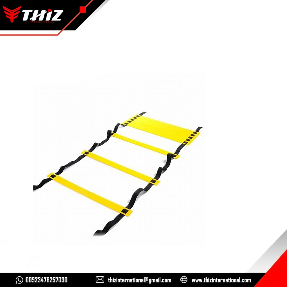 Custom Color Adjustable Zig-Zag Agility Ladder Set for Speed Training