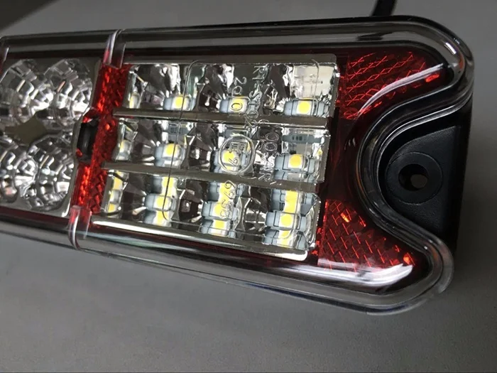 Forklift Tractor 10-80V LED Tail Light - Red Amber White Truck Rear ...
