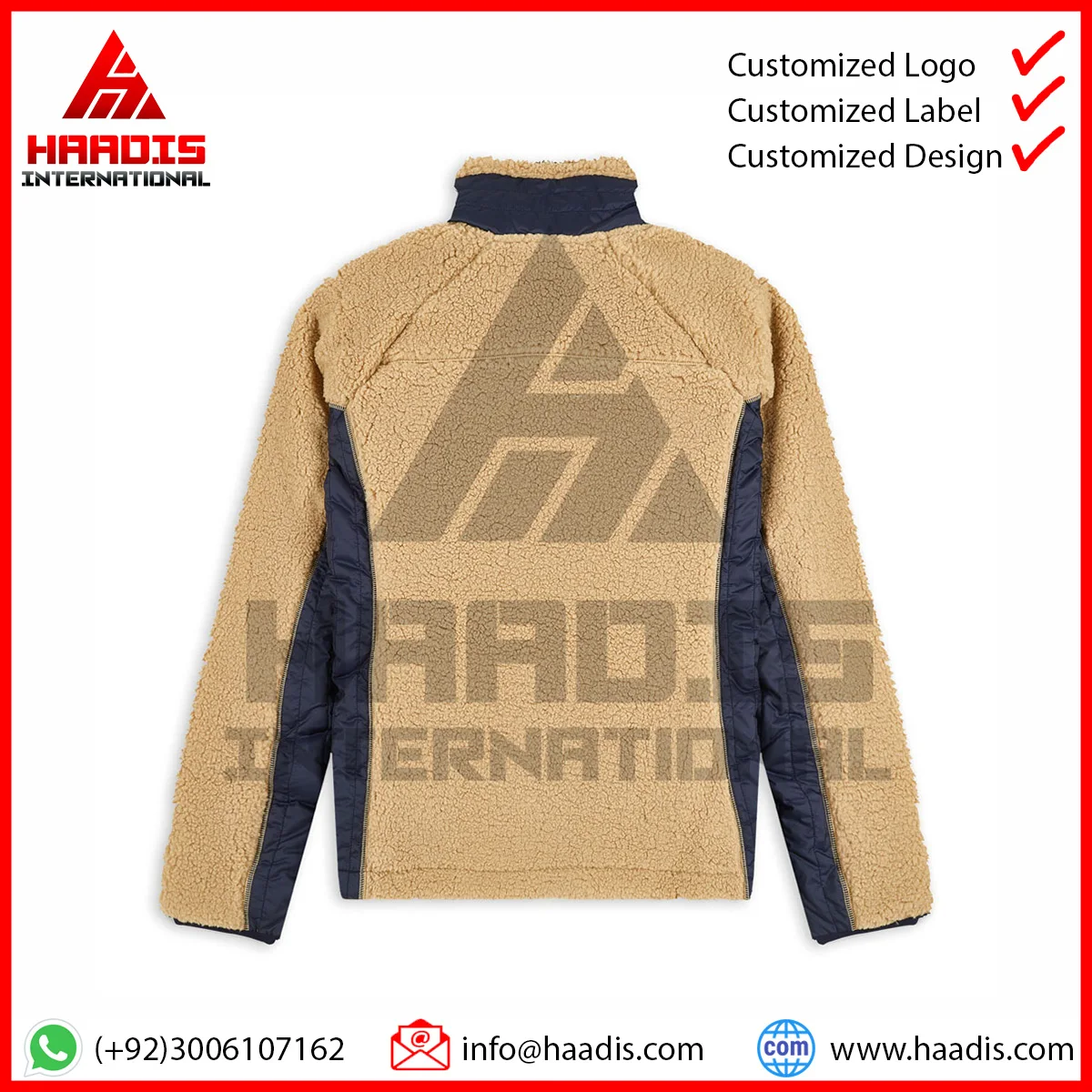 High Quality Customized Logo Printing Sherpa Fleece Material