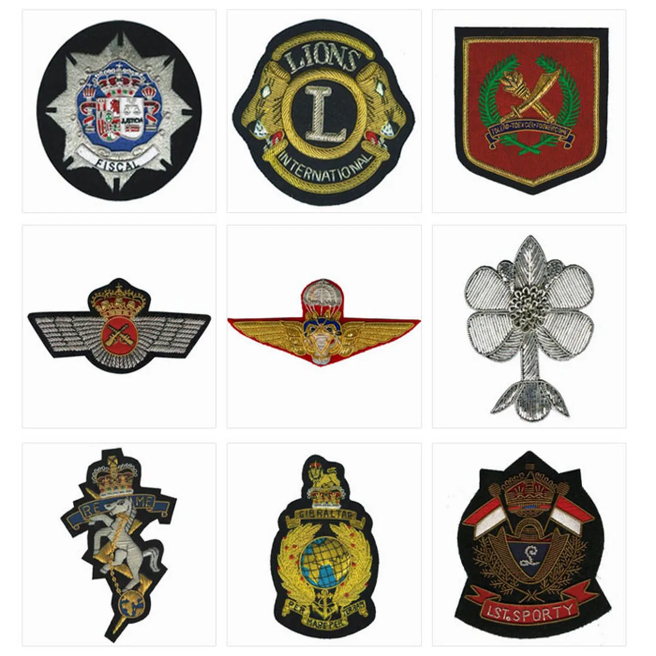 Premium Uniform Shoulder Epaulet And Badges Embossed Soft Logo Applique ...