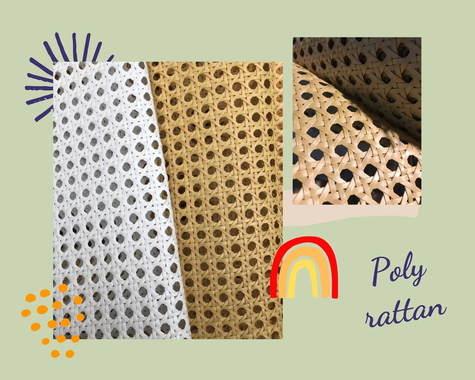 Synthetic Rattan Webbing Rolls For Outdoor Furniture - Buy Natural ...