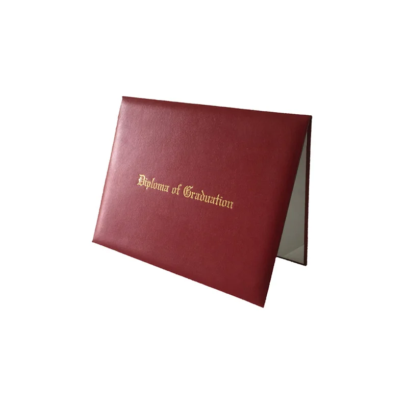 Diploma Certificate Paper Holder - Custom Graduation PU Leather Folder
