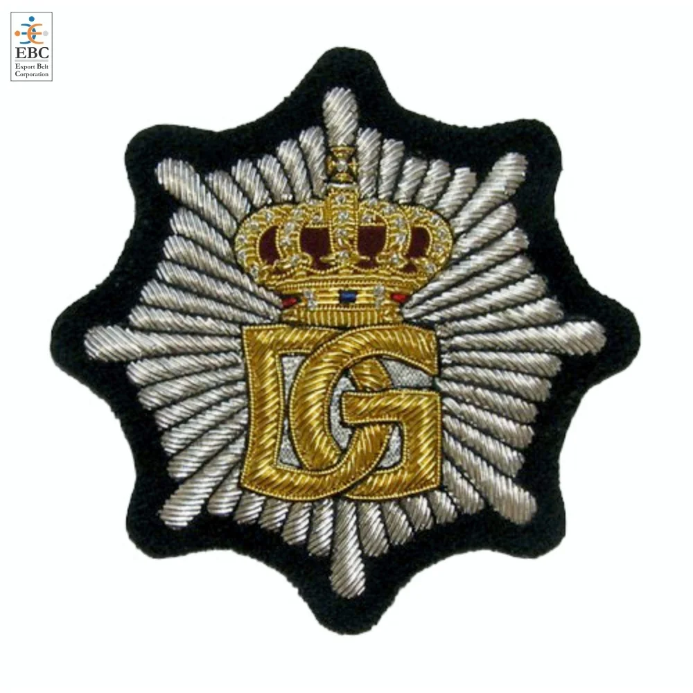 Oem Distinctions Gold Hand Embroidery Blazer Badge Family Crest Patch ...