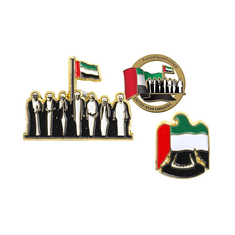 country souvenir custom metal saudi arabia uae national day badge pins ...