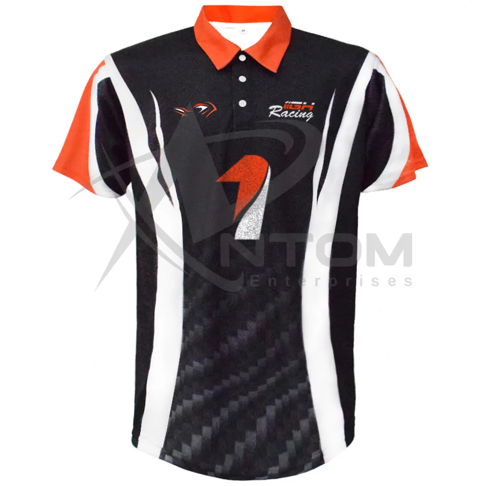 Customize Short Sleeve Racing Shirts For Teams 100% Polyester ...