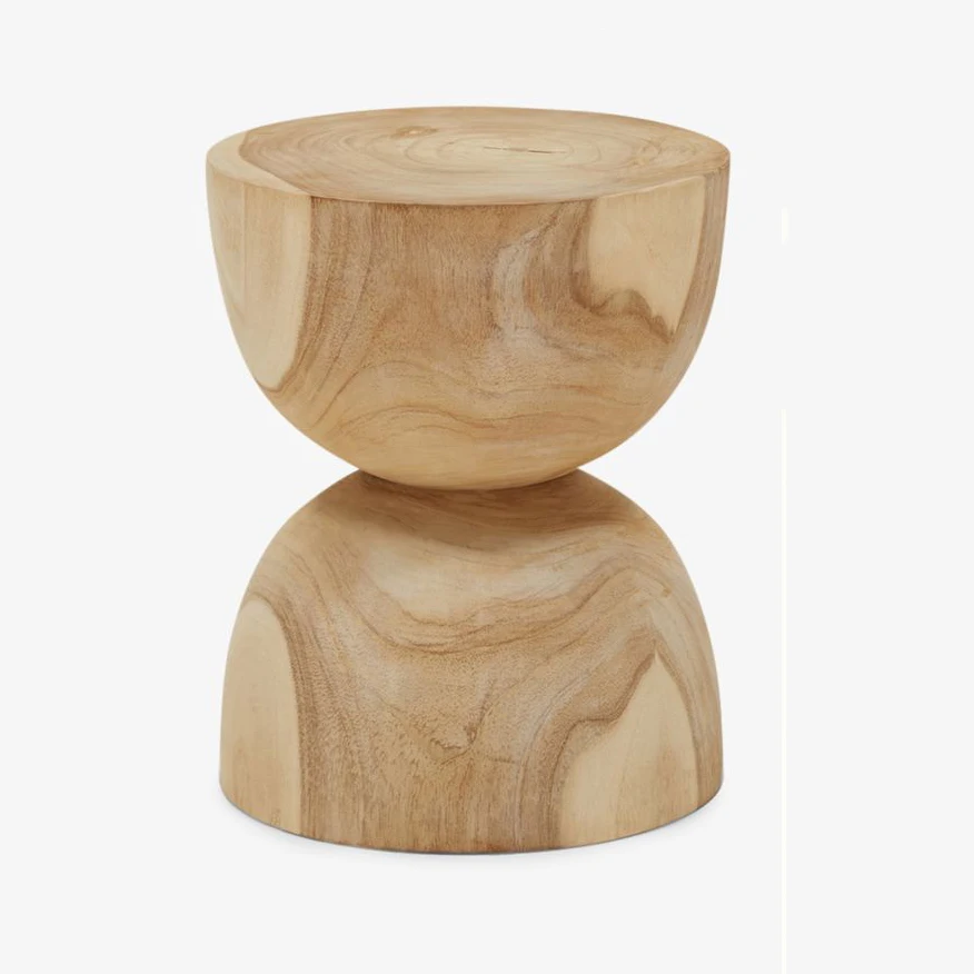 Wholesales Natural Wooden Stool Side Table Solid Wood Stump Bar Stools ...