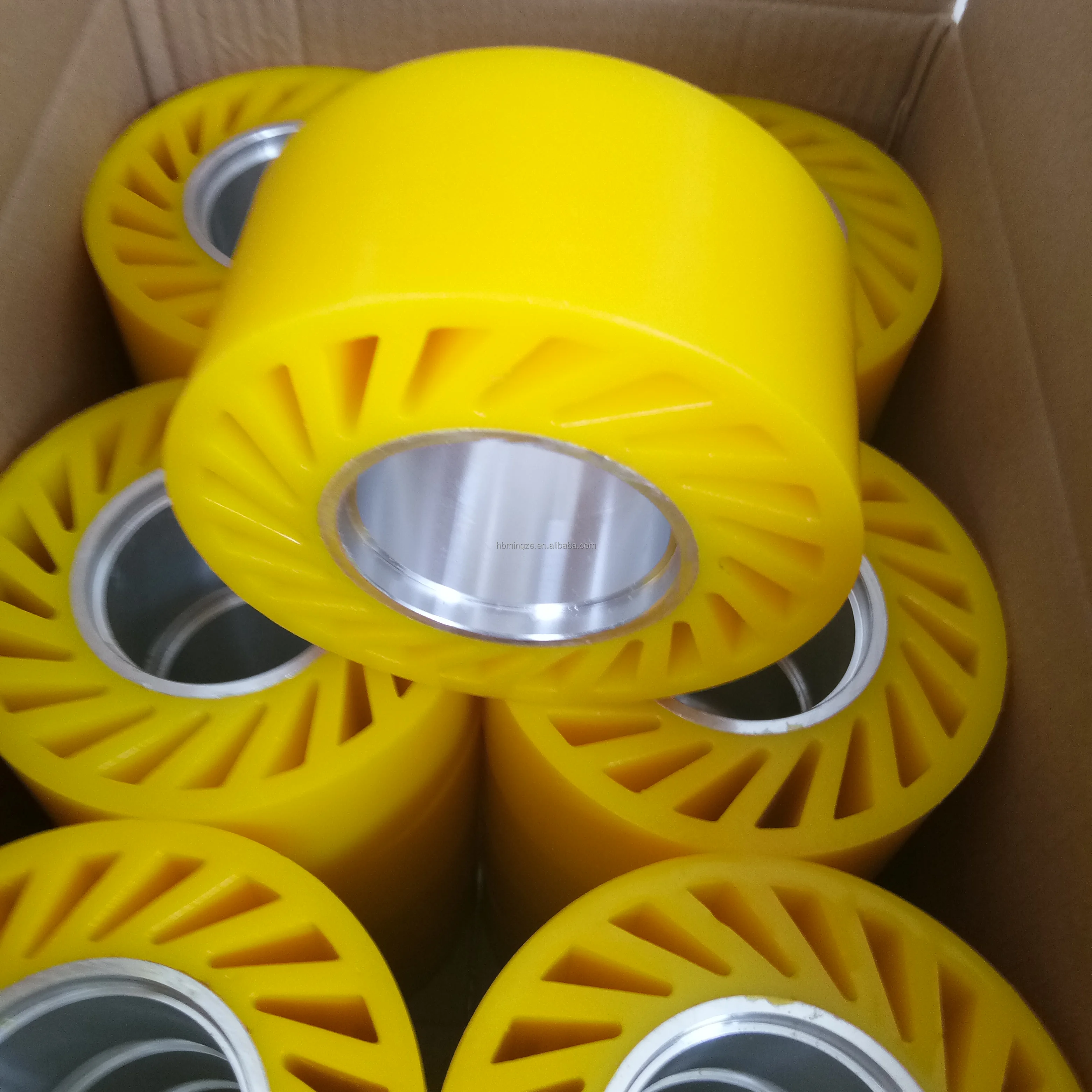 Customize Paper Feeding Non-crush Wheel Rubber Polyurethane Crushless ...