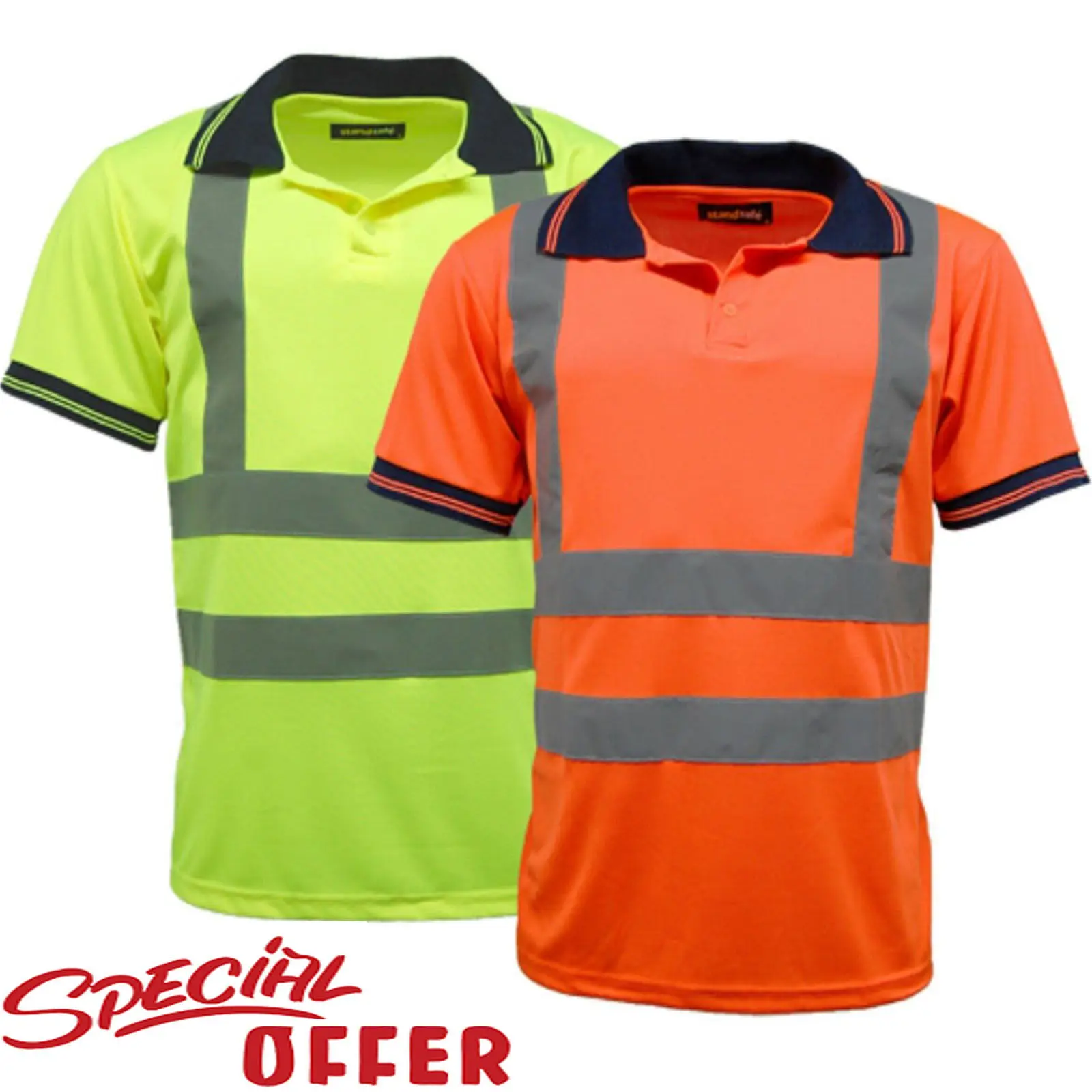 Custom Hi-Vis Short Sleeve Security Guard Polo Shirt Patrol Training ...