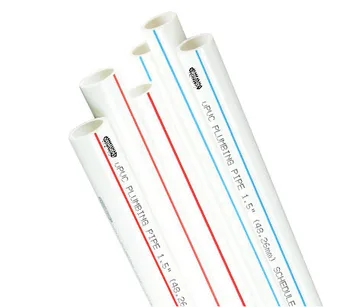 White Pvc Pipes Fittings For Water Supply Upvc Plumbing Pipes ...