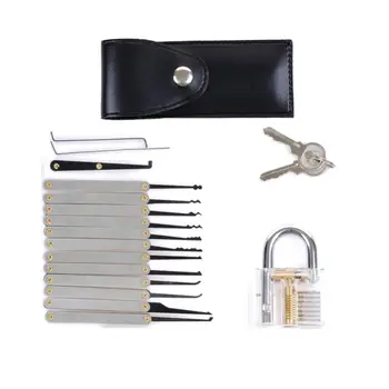 Opening Door 12pcs Lock Pick Set Locksmith Tools Locksmith Supplies Single Hook Lockpick With 1 ...