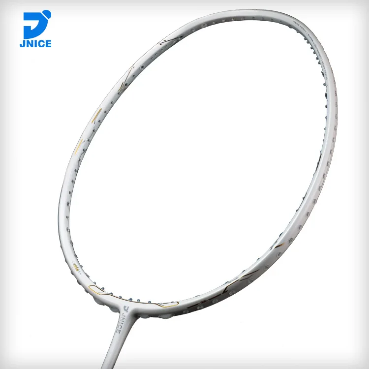 JNICE Taiwan white design decal light badminton rackets| Alibaba.com