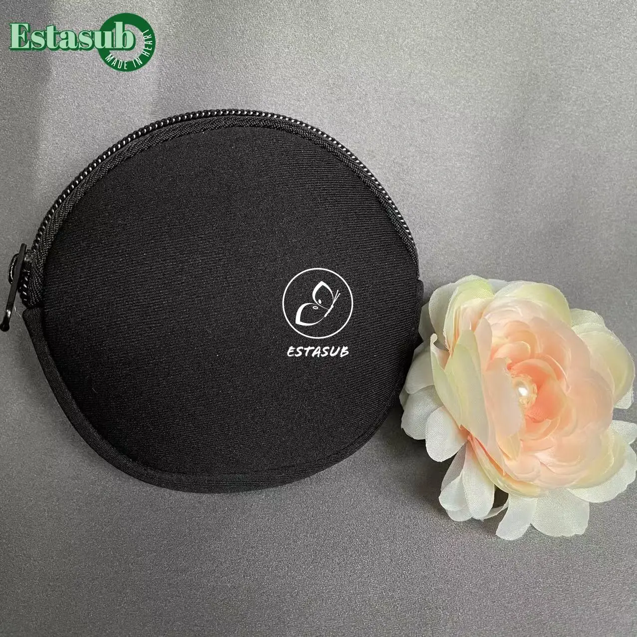 Round Sublimation Blank Neoprene Coin Purse A Cute Small Portable Purse ...